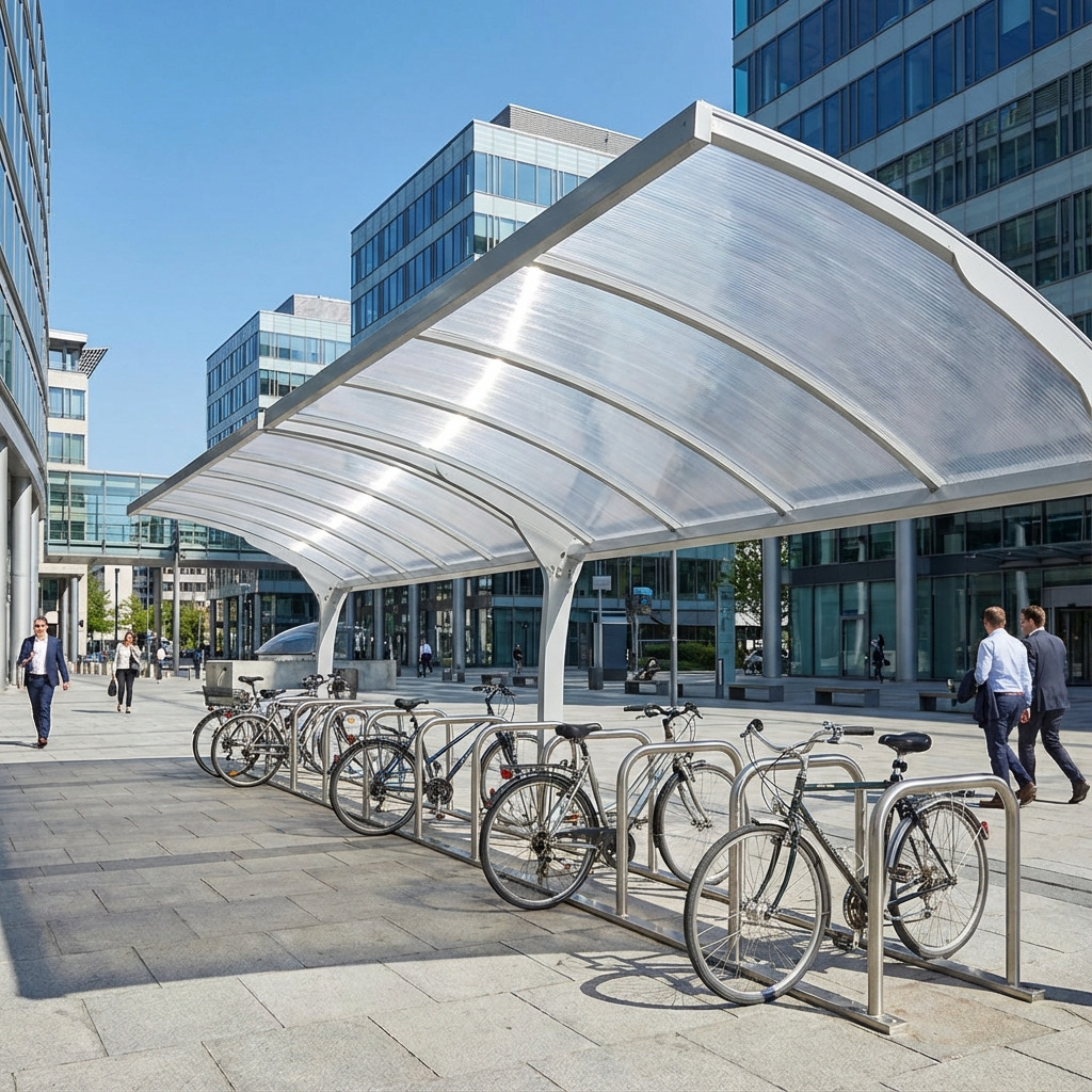 Polycarbonaat fietsenstalling | Plexiglas.nl