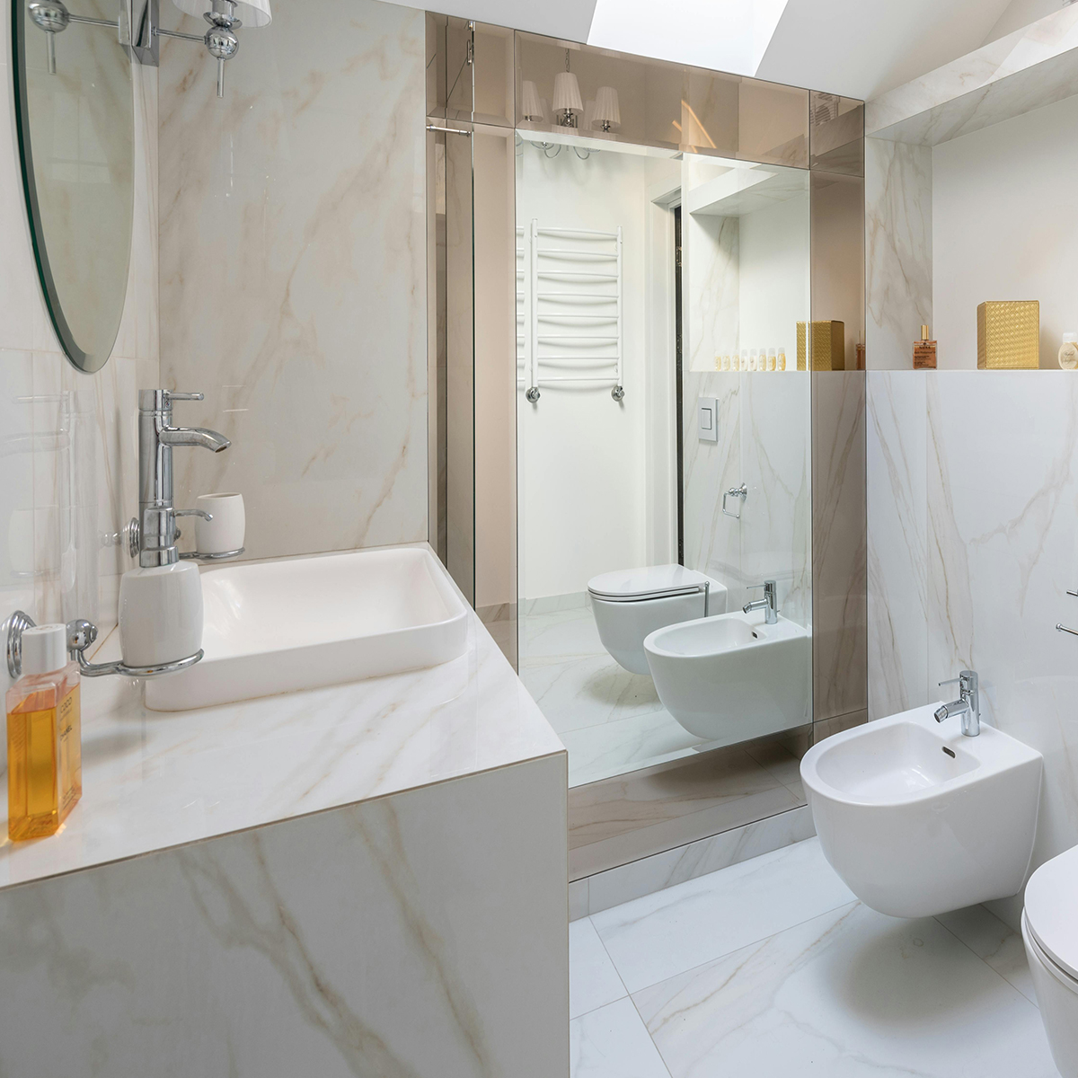 Badkamer marmer | Plexiglas.nl