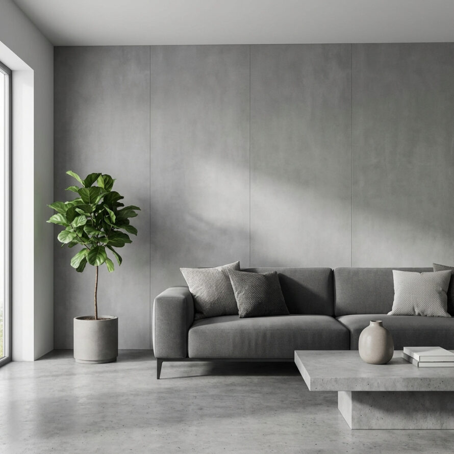 Betonlook muur | Plexiglas.nl