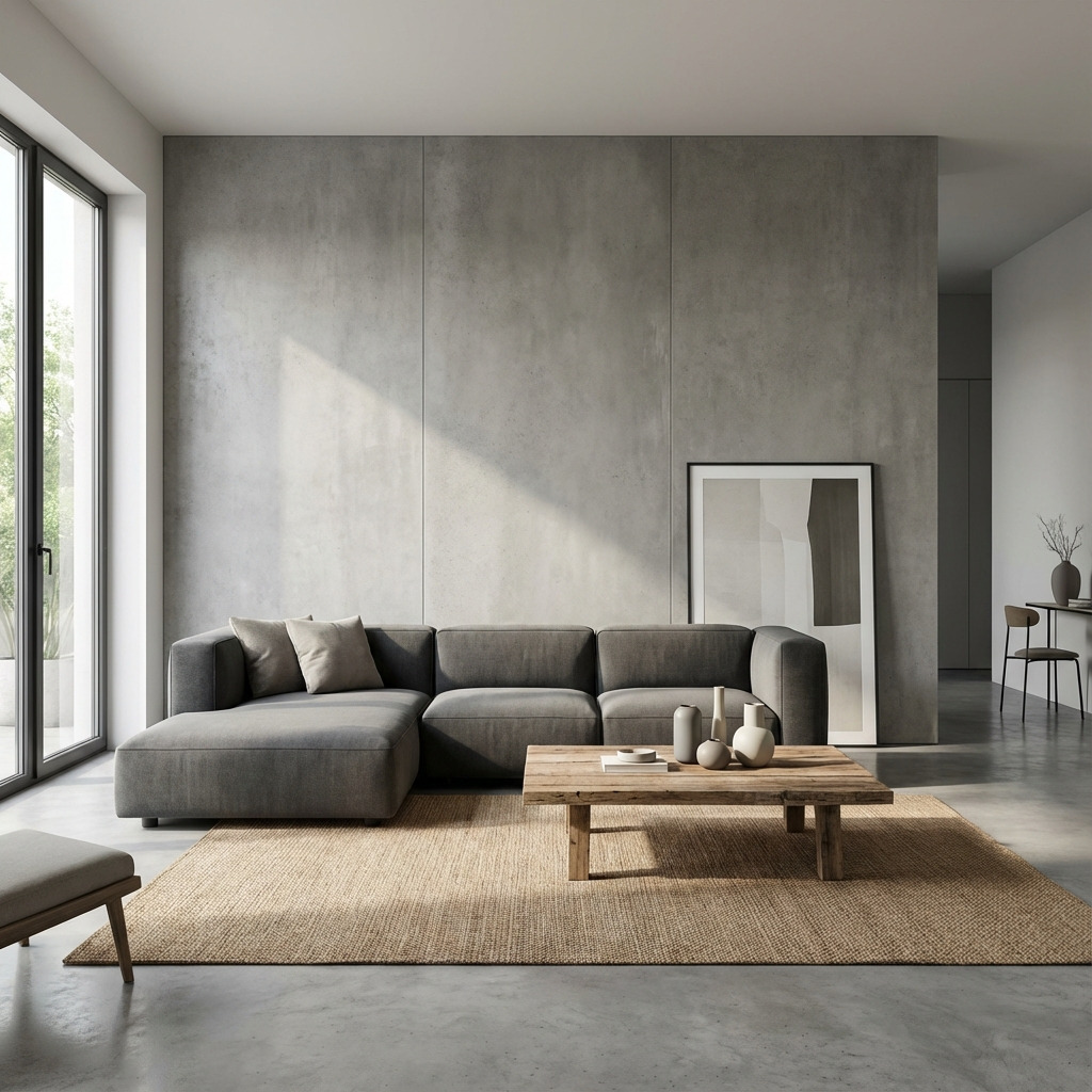 Betonlook muur | Plexiglas.nl